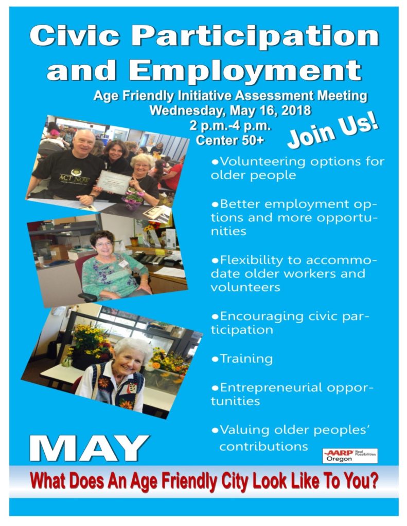 Civic participation Meeting Flyer - Retirement Connection